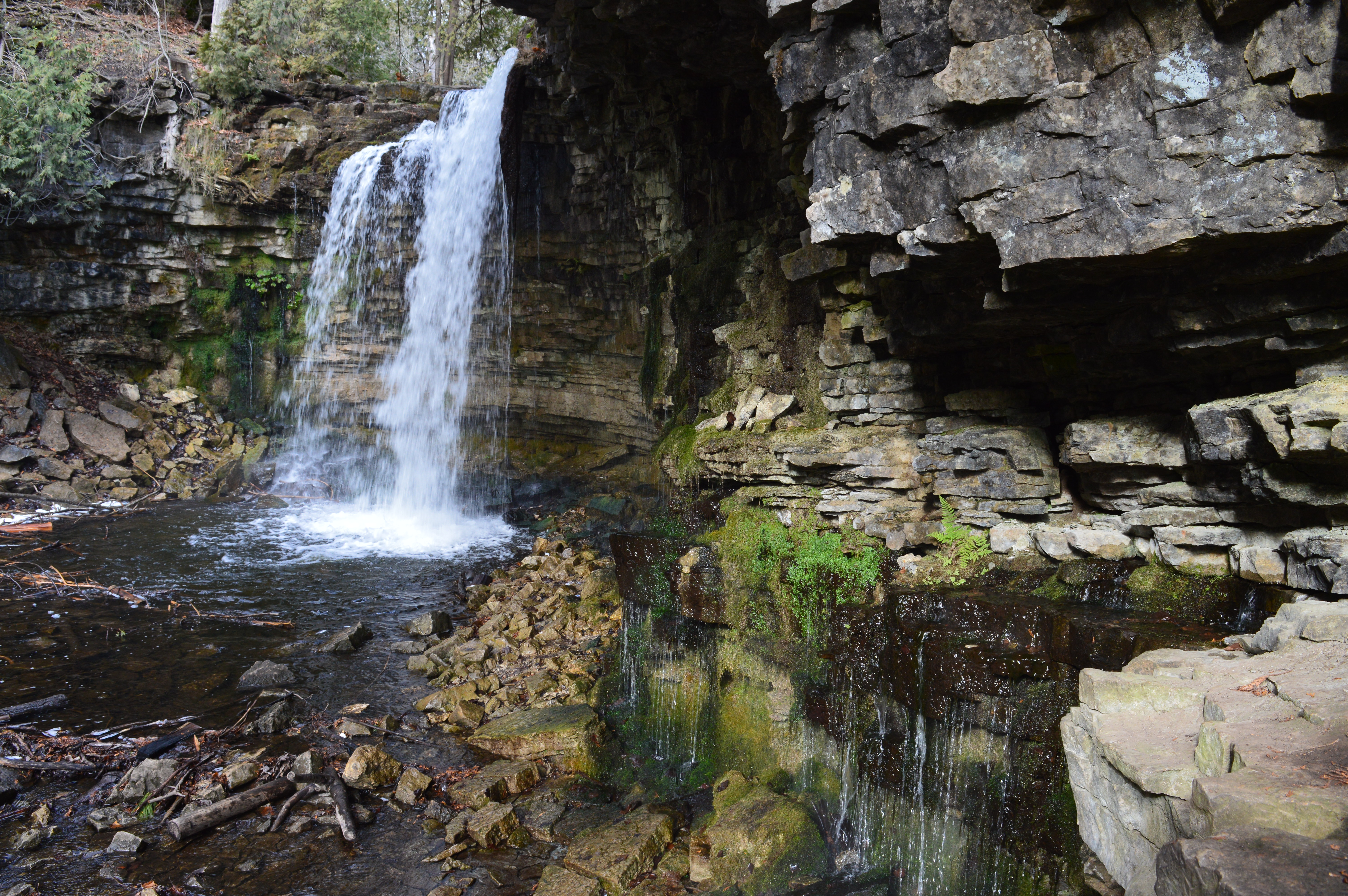 Hiking and exploring a waterfall at Hilton Falls - Adventure Bound